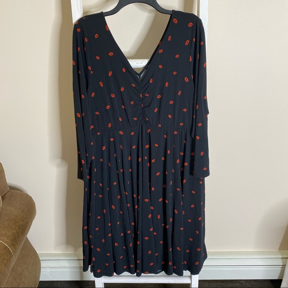 torrid | Dresses | Torrid Black Red Lips Studio Knit Abovetheknee ...